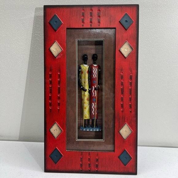 unbranded | Other | Wooden Shadow Box African Wooden Tribal Figure 3d ...